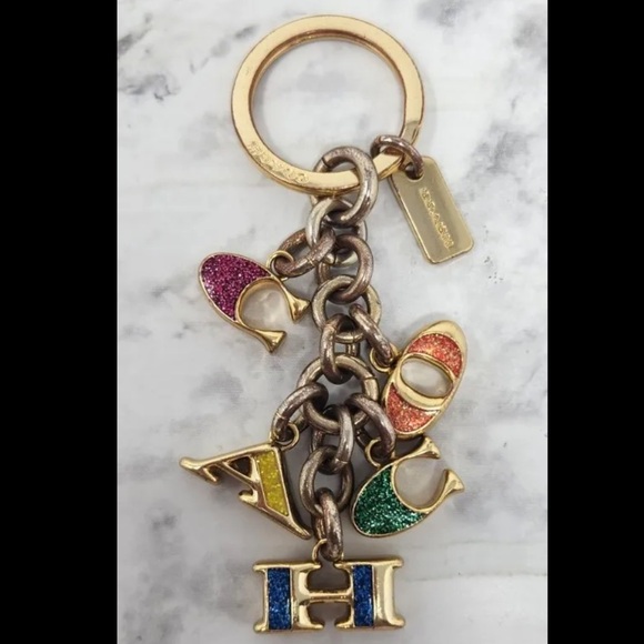 Coach | Accessories | Coach Letter Mix Keychain Bag Charm F4679 | Poshmark